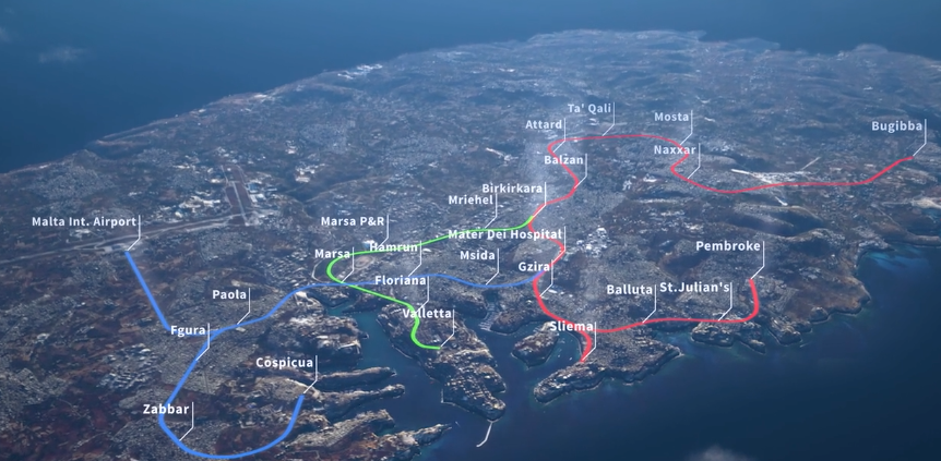 Malta valuta il progetto della metropolitana: 35 km per 25 stazioni ...
